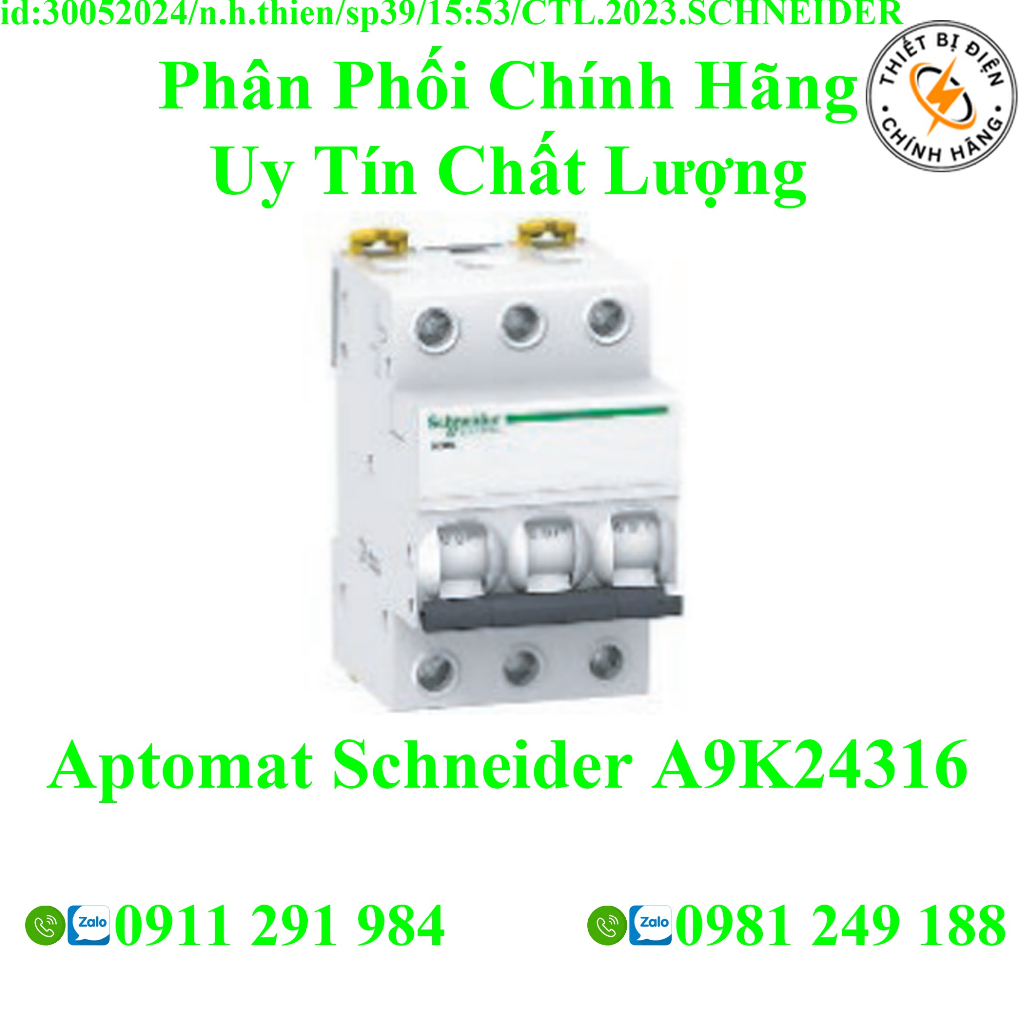 Aptomat Schneider A9K24316 – thietbidienchinhhang