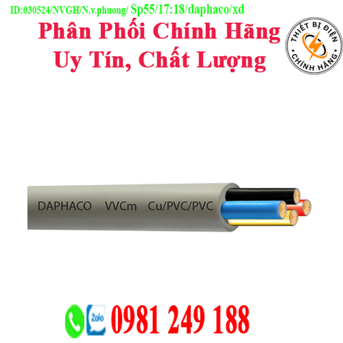 Daphaco Fa 2X6.0 : Dây cáp pha mềm 2 lõi, ruột đồng 300V – thietbidienchinhhang