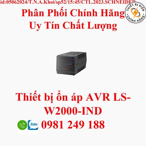 Thiết bị ổn áp AVR LSW2000-IND – thietbidienchinhhang