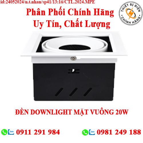 ĐÈN DOWNLIGHT MẶT VUÔNG DLS-120V – thietbidienchinhhang