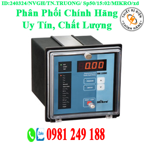 Rơ-le bảo vệ kết hợp quá dòng và chạm đất Mikro MK2200-240AD ...