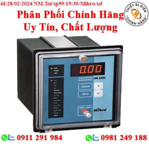 Rơ-le bảo vệ kết hợp quá dòng và chạm đất Mikro MK2200-240AD ...