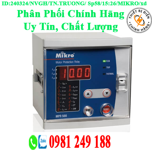 Rơ-le chuyên dụng bảo vệ Motor Mikro MPR500 – thietbidienchinhhang