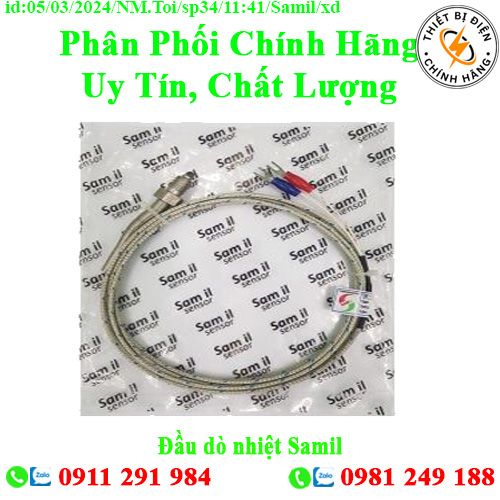 Đầu dò nhiệt Samil loại K(CA) N-K 100mm + dây 2m – thietbidienchinhhang