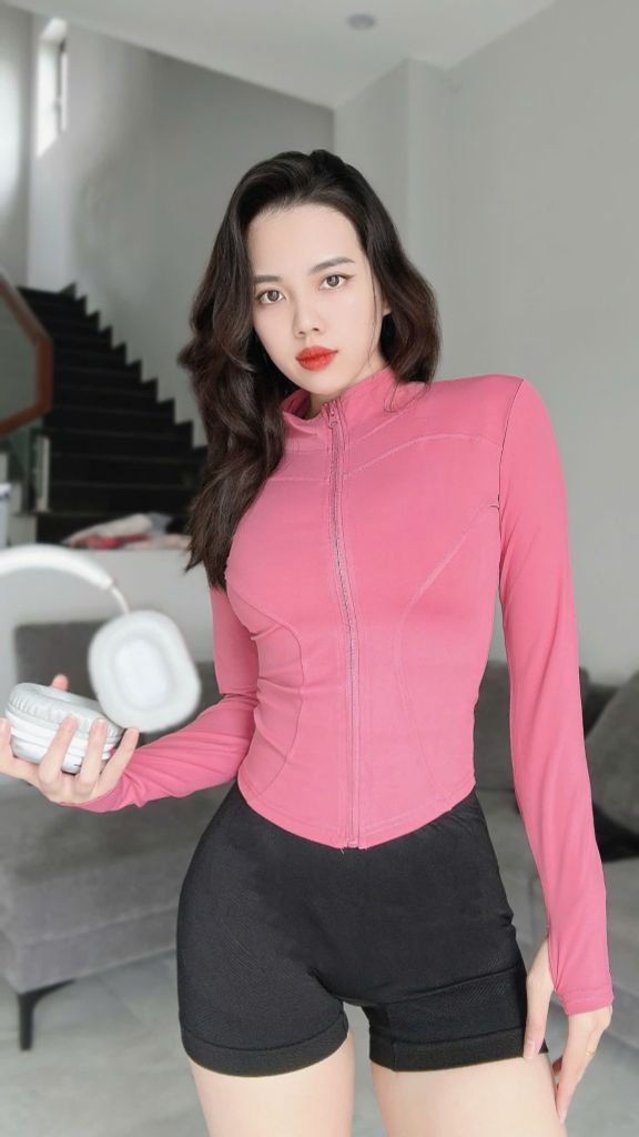 Áo Khoác Nữ Dài Tay Xỏ Ngón Tập Gym, Yoga, Chống nắng, Chống UV Thoáng