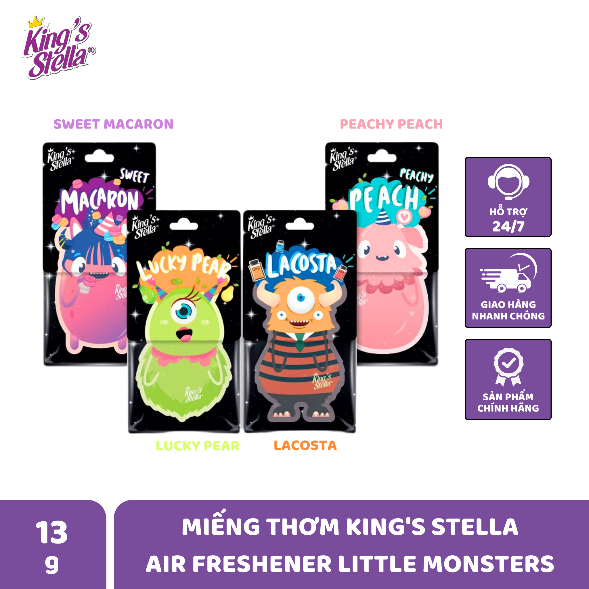 Miếng sáp thơm không khí King's Stella Little Monster - 13g – Phạm ...