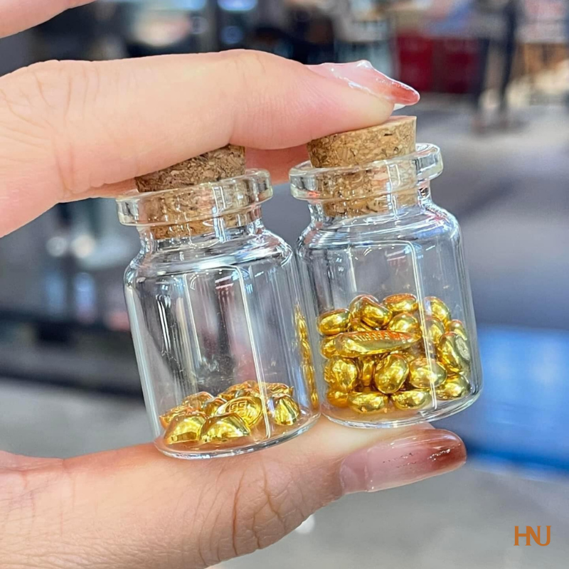 Hạt đậu vàng 1 phân 24K - vàng mini bỏ heo dễ mua, ai cũng tích được ...