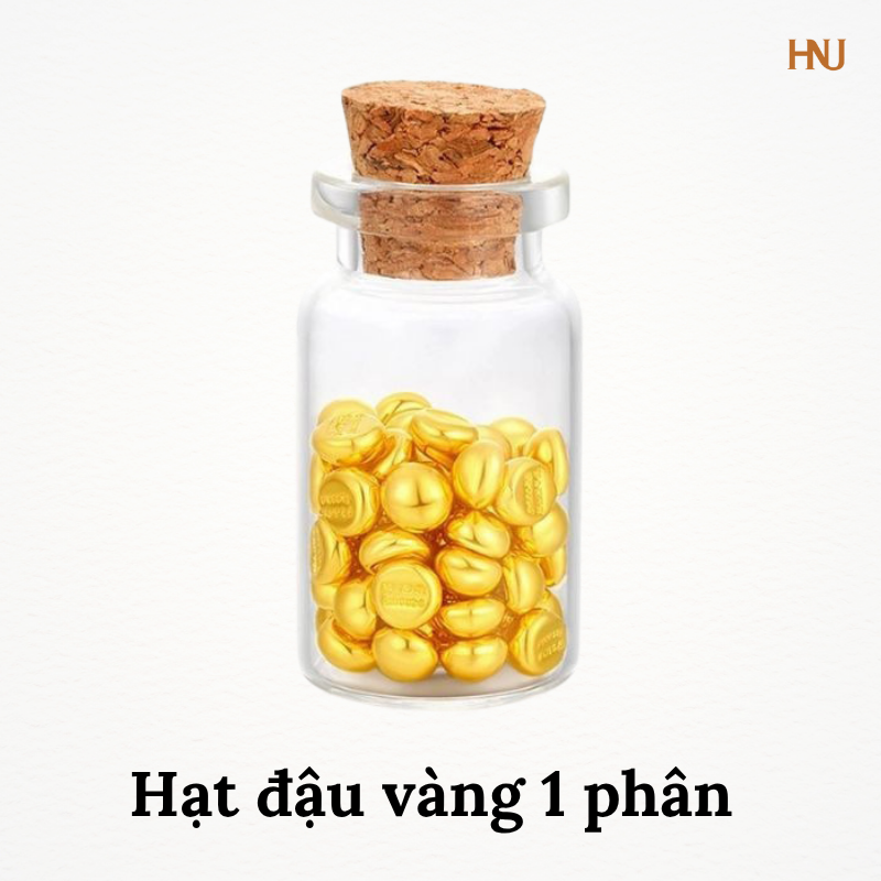Hạt đậu vàng 1 phân 24K - vàng mini bỏ heo dễ mua, ai cũng tích được ...