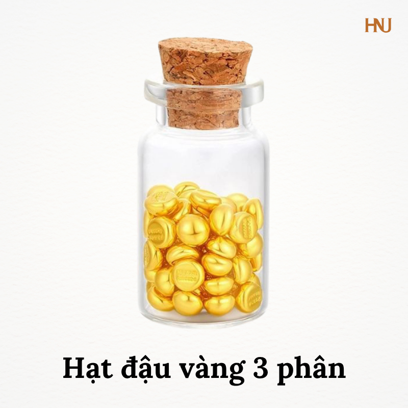 Hạt đậu vàng 1 phân 24K - vàng mini bỏ heo dễ mua, ai cũng tích được ...
