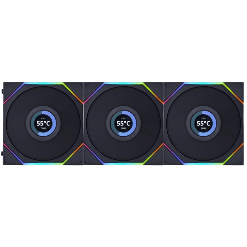 Fan LIAN-LI Black Cooler TL LCD 120-3 Màn hình LCD/Led vô cực/đảo chiề