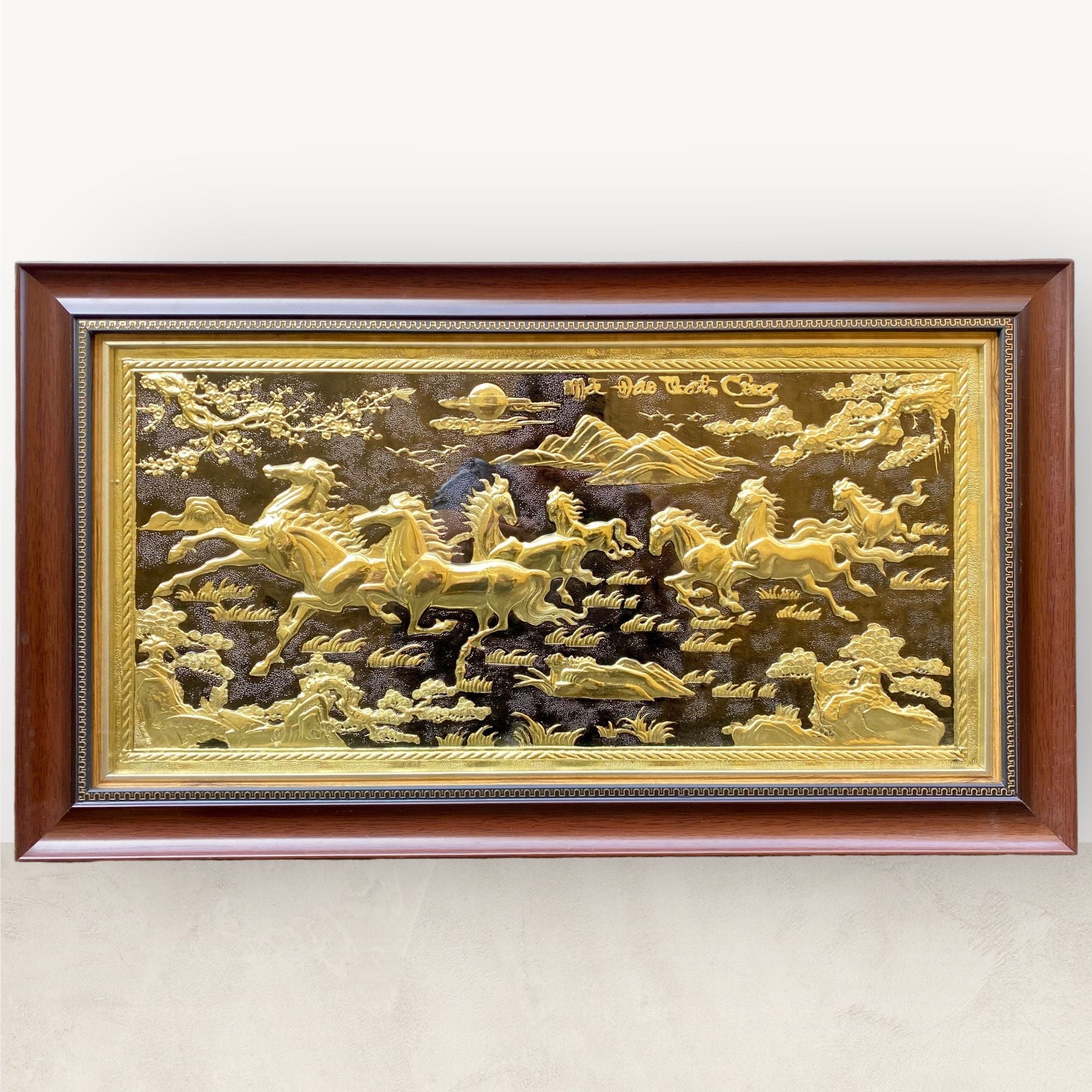 TRANH ĐỒNG MÃ ĐÁO THÀNH CÔNG (40cm x 70cm) – HT Gold