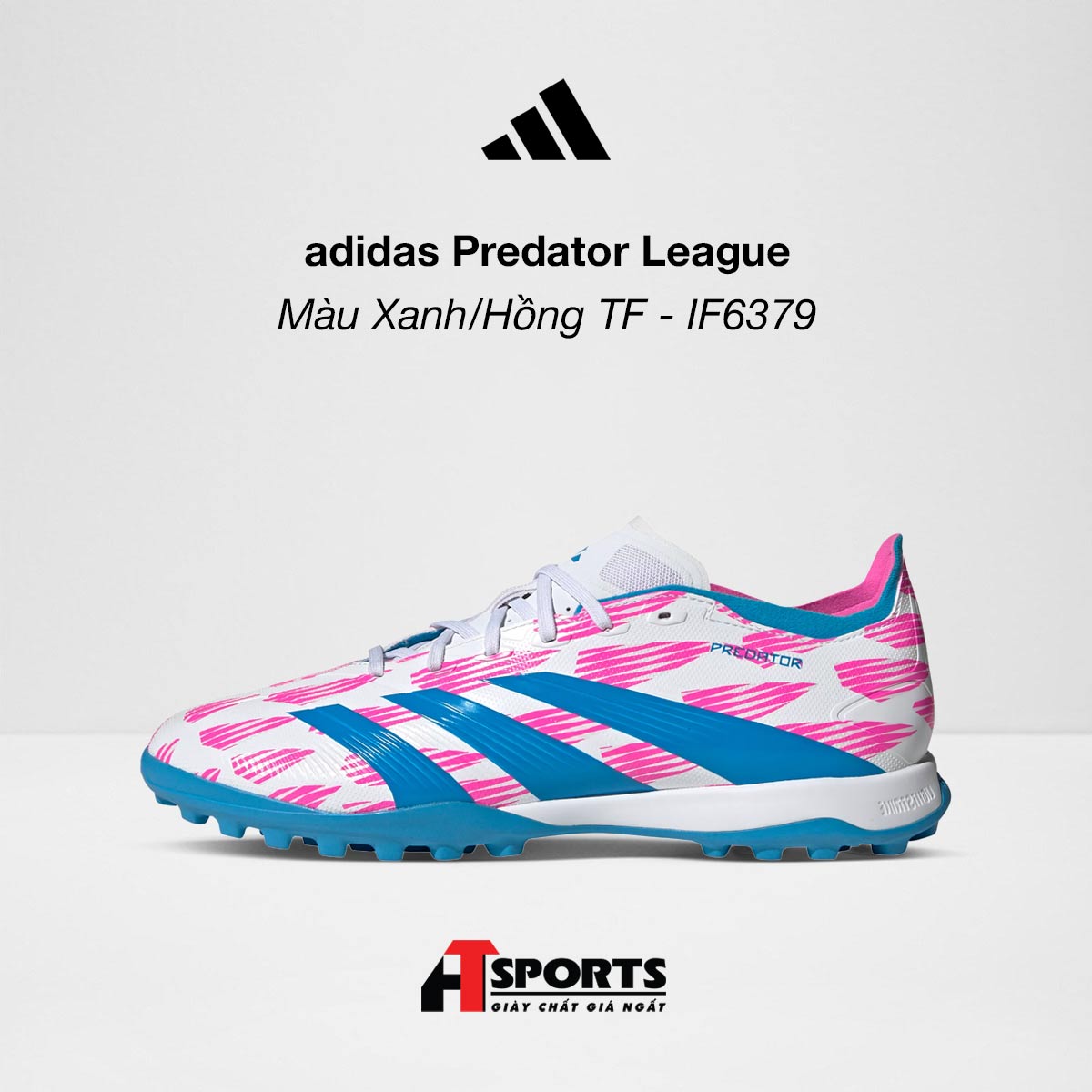 adidas Predator League - Màu Xanh/Hồng TF - IF6379 – HT SPORTS - Giày ...