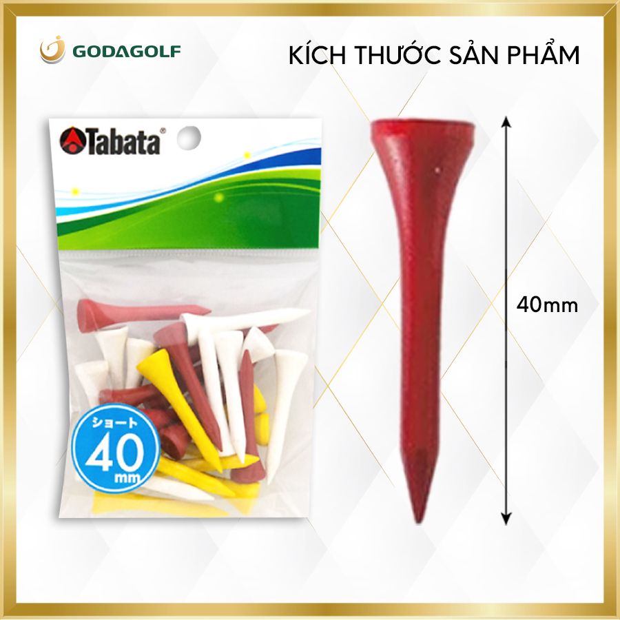 Tee Golf Gỗ Cao Cấp Tabata 40mm | Tabata Golf Chính Hãng – Goda Golf