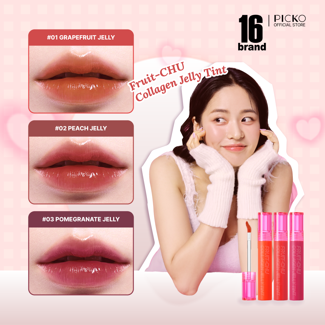 Son Tint Lì Sixteen Brand 16 Fruit-Chu Collagen Jelly Tint – pickomall