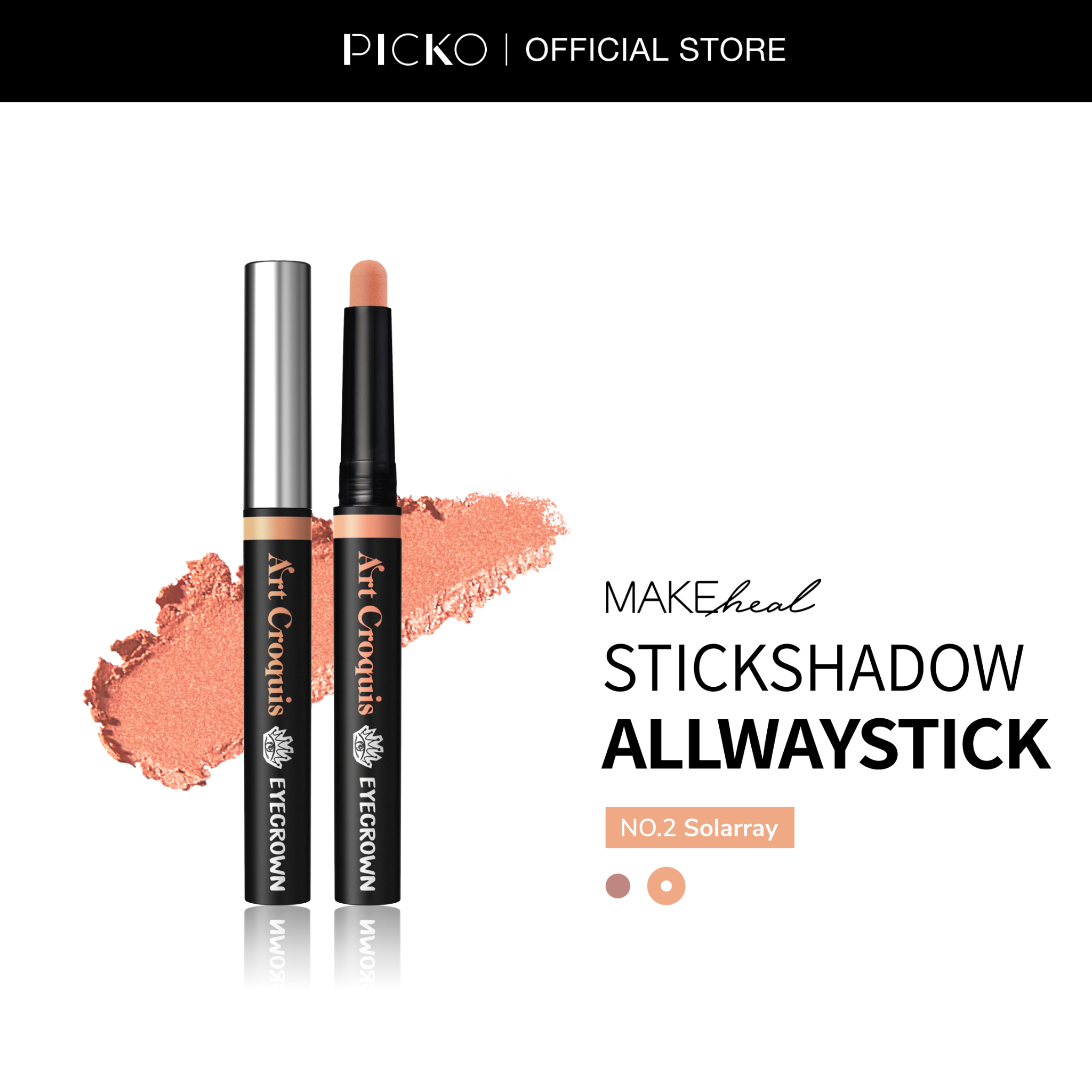 Phấn mắt Makeheal Eyecrown Artcroquis Stickshadow Allwaystick – pickomall