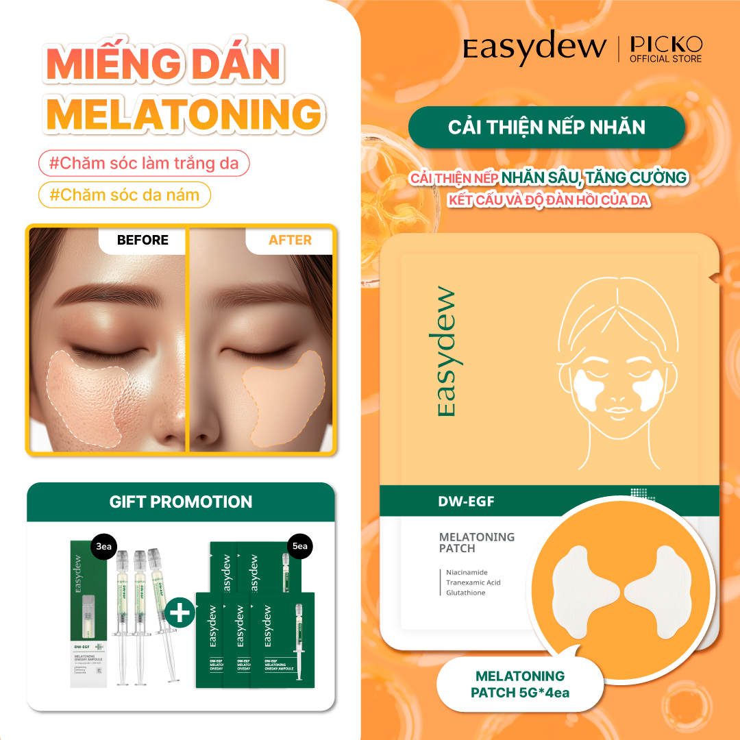 Miếng Dán Tinh Chất Làm Sáng Và Làm Mịn Nếp Nhăn Easydew DW-EGF MELATO – pickomall