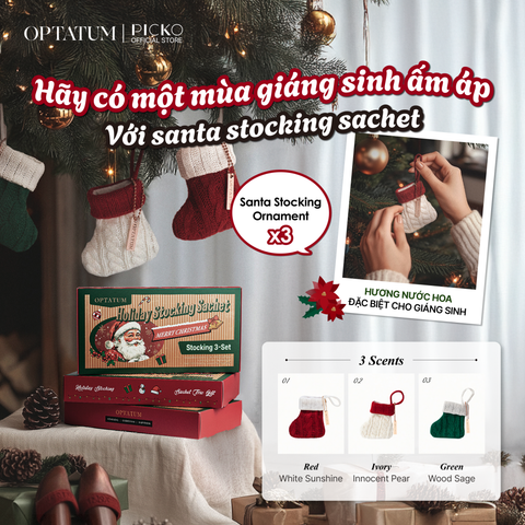 Optatum Set 3 Túi Thơm Phiên Bản Giáng Sinh Optatum Stocking Sachet Tr – pickomall