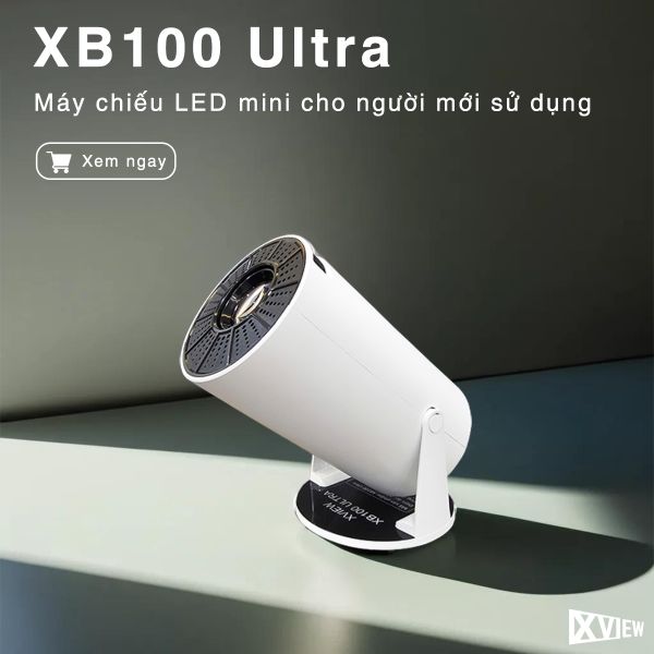 MÁY CHIẾU LED MINI GIÁ RẺ XVIEW XB100 ULTRA TÍCH HỢP HỆ ĐIỀU HÀNH – XVIEW VIỆT NAM