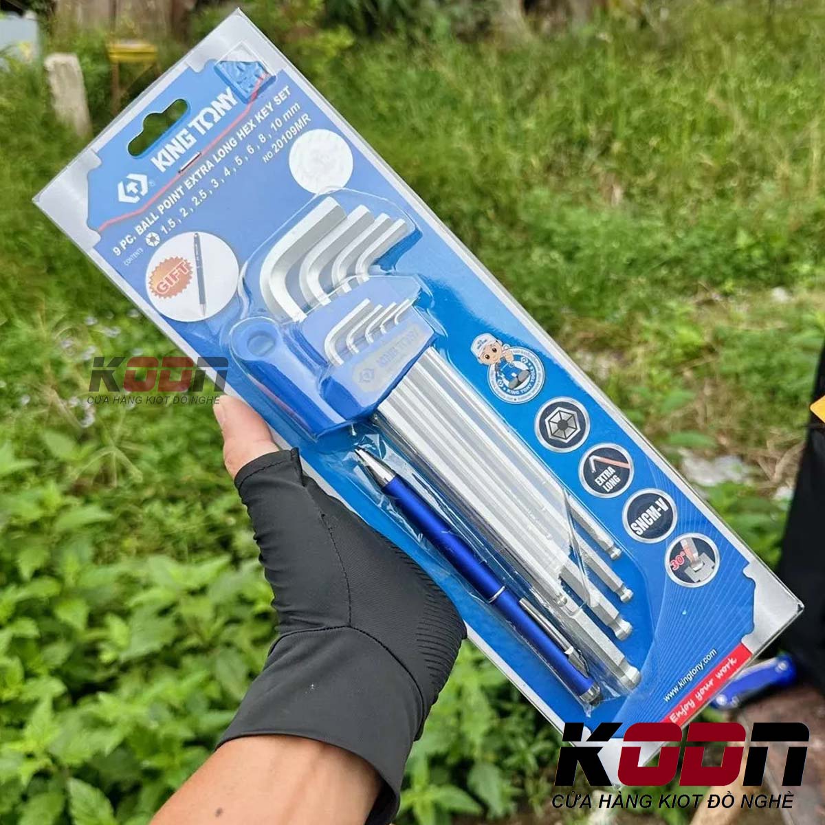 Bộ lục giác bi dài 9 chi tiết KINGTONY 20109MR