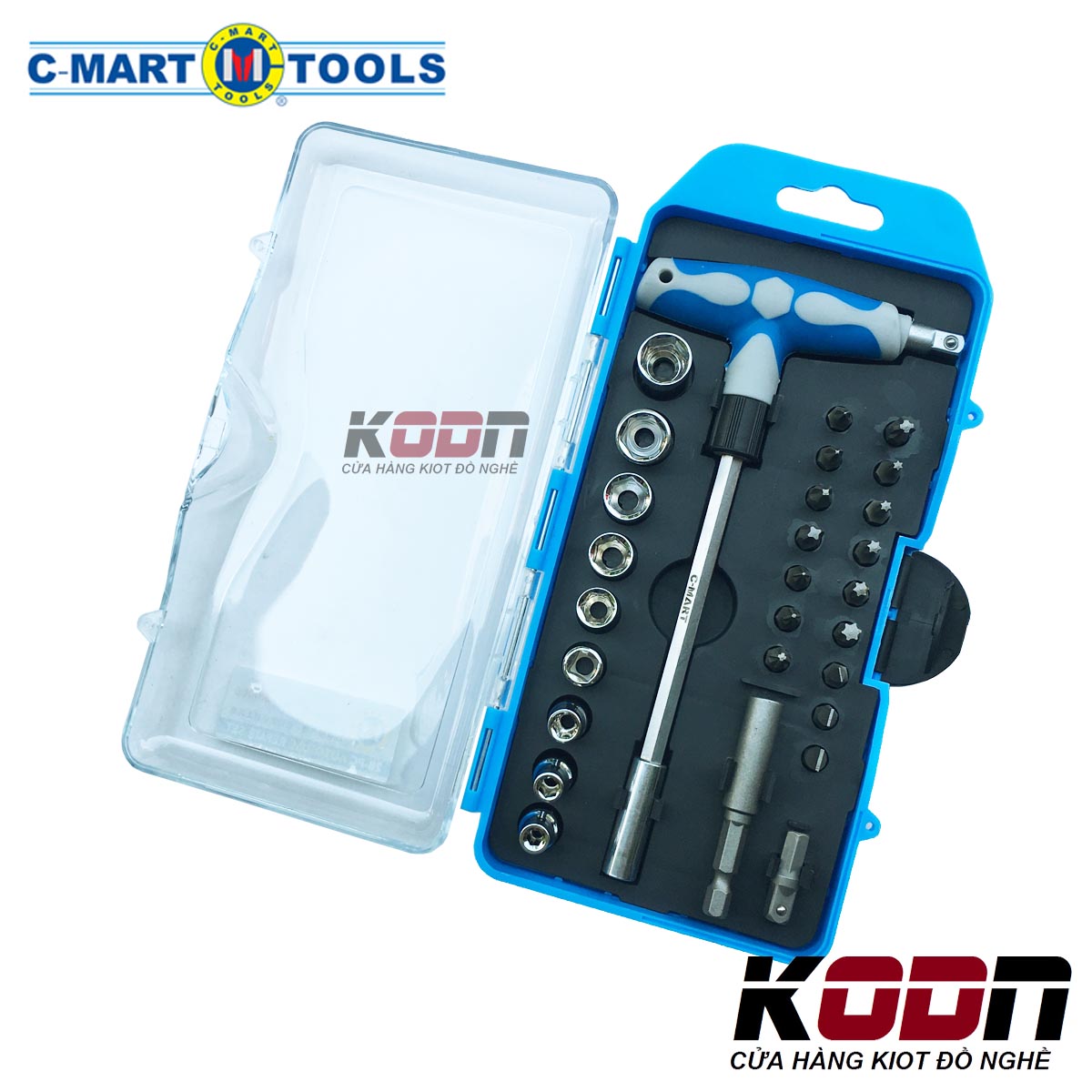 Bộ tuýp và mũi vít 1/4 28 chi tiết đa năng C-MART K0006