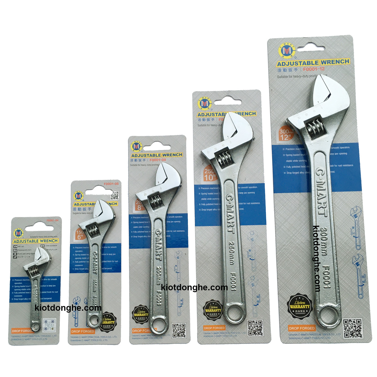 Mỏ lết C-MART F0001 - Size 4 - 6 - 8 - 10 - 12 inch