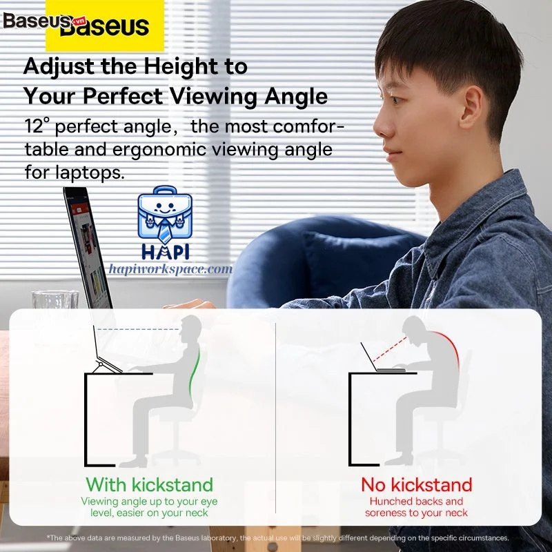 Đế tản nhiệt kim loại Baseus BS-LVN023-2P-GY nhỏ gọn nhất, chất liệu c – Hapiworkspace