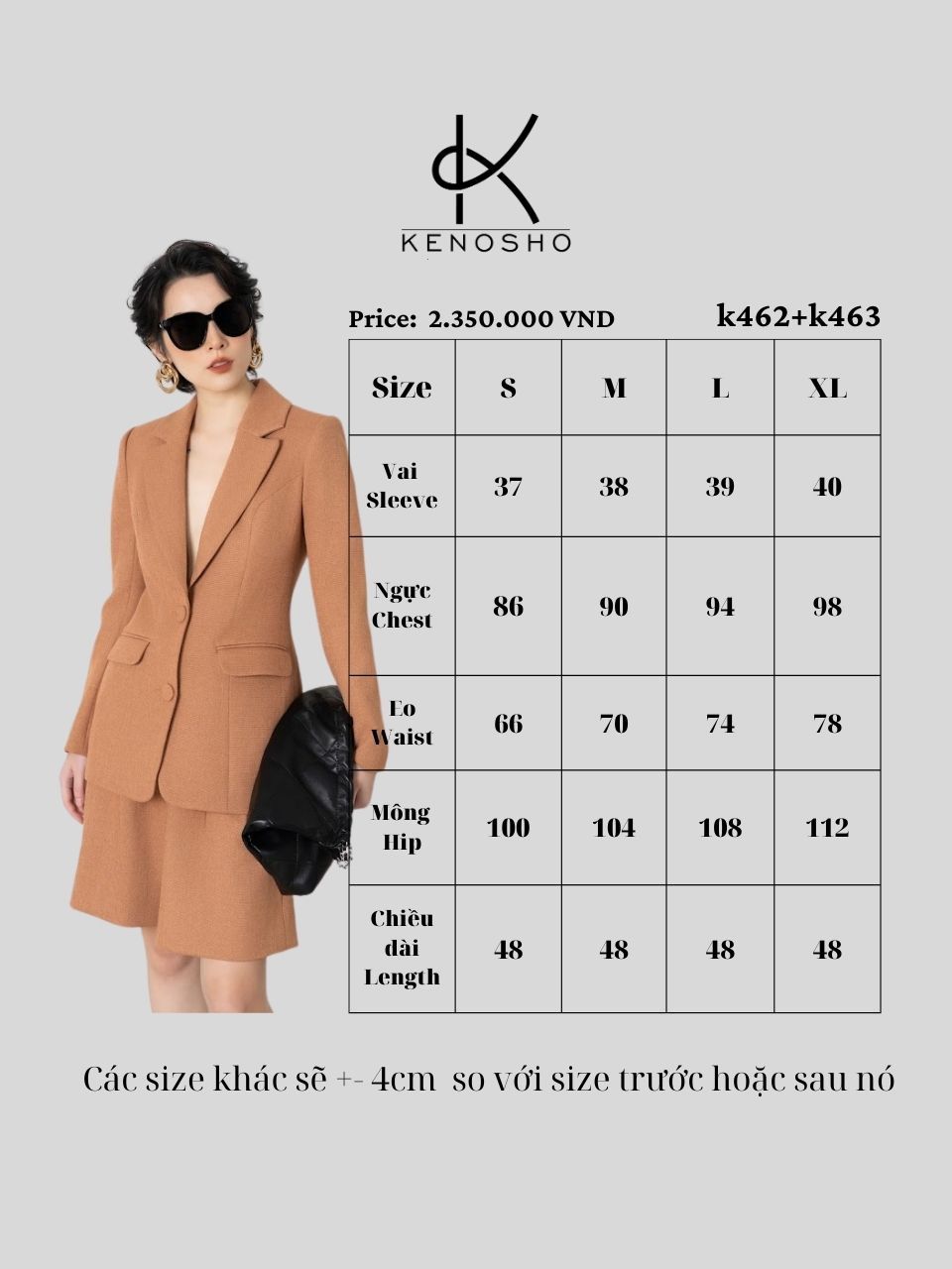 Bộ Blazer Du Lịch - Blazer Tay Lỡ & Quần Sooc | Năng Động Hiện Đại – Kenosho