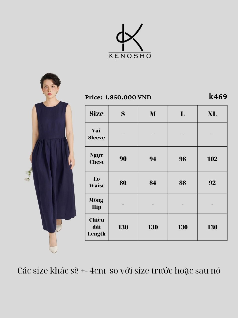 Đầm Linen Sát Nách K469 - Gam Màu Nhẹ Nhàng | KENOSHO – Kenosho