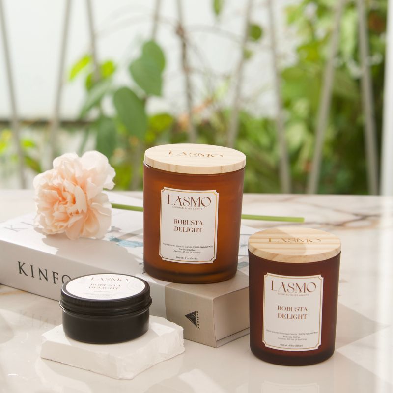 Nến thơm LASMO Robusta Delight mùi Cà phê Robusta nồng nàn 8oz 200gr ...
