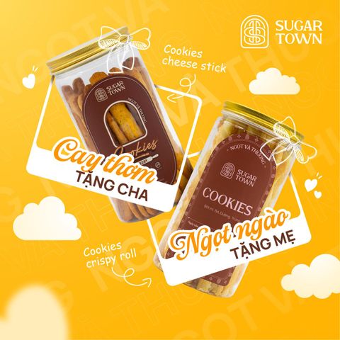 Cookies - Sugar Town – Xoắn đường, phô mai que, mini, quy mèo & combo ...