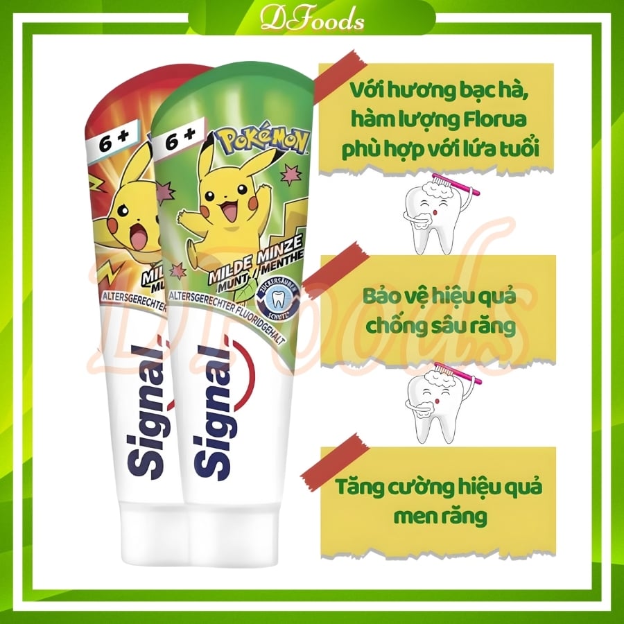 Kem đánh răng signal nuốt được cho trẻ emKem đánh răng signal nuốt được ...