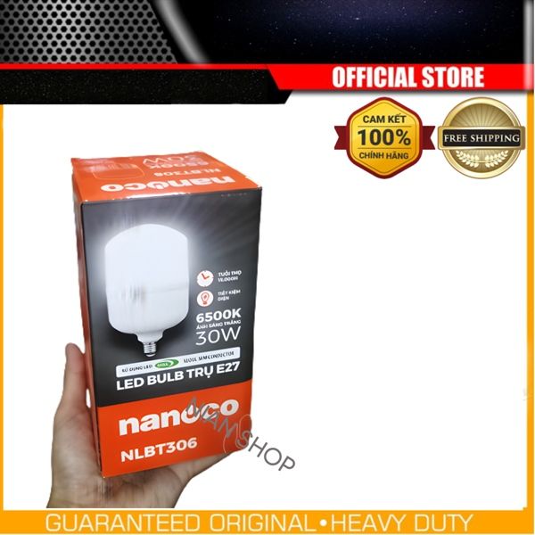 Bóng đèn led bulb trụ 30w NANOCO , bóng led trụ – Nianshop