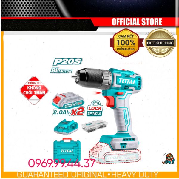 Máy khoan pin không chỏi than BL 20v TOTAL TDLI20508 – Nianshop