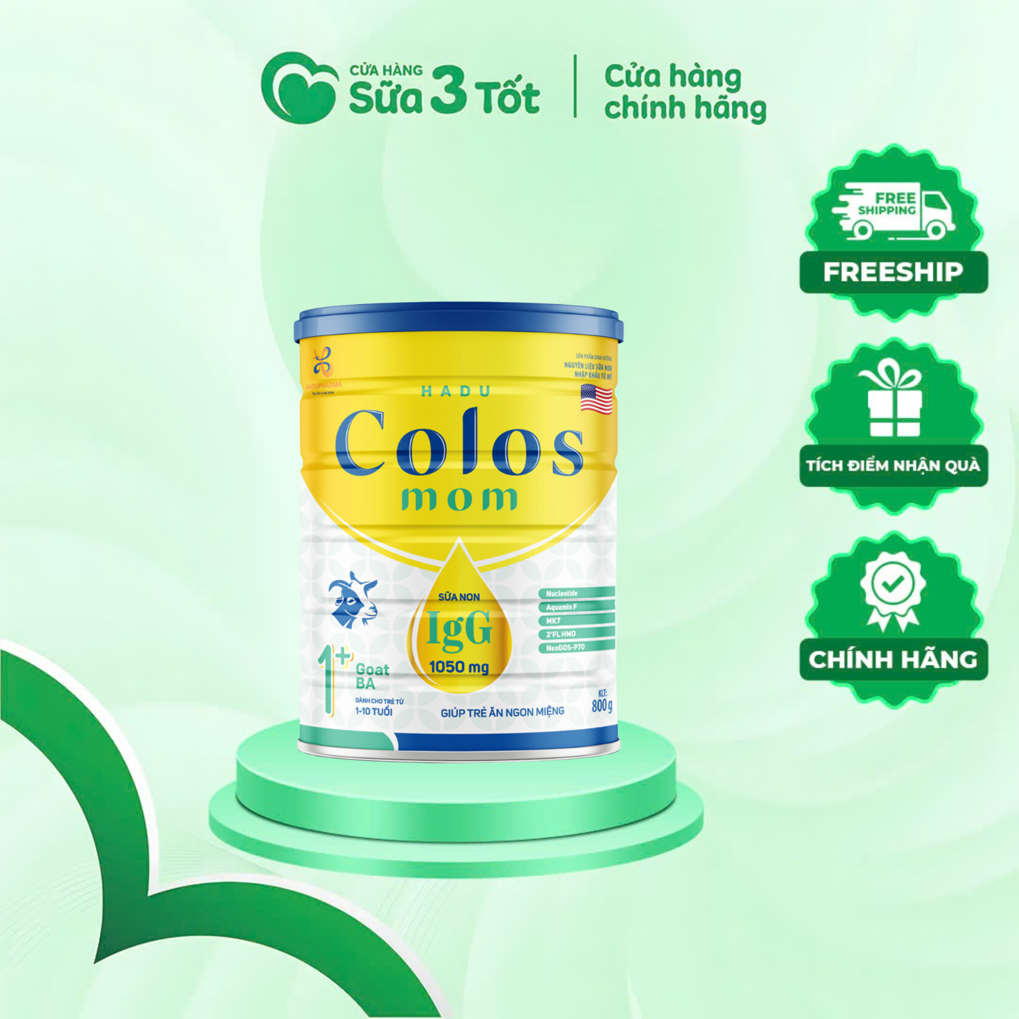 Sữa Bột Hadu Colosmom Goat Ba 1+ (1 - 10Y) – SUA3TOT