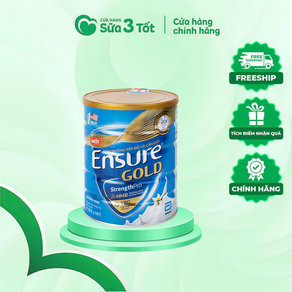 Sữa Bột Ensure Gold Vị Vani - Ít Ngọt - Lon 800G – SUA3TOT
