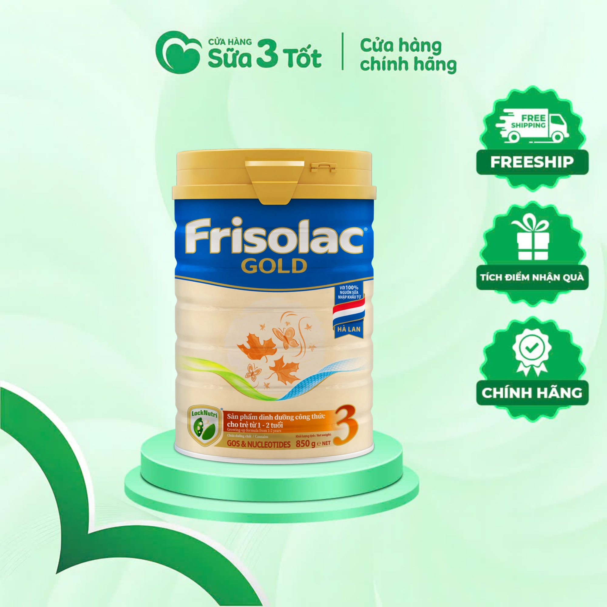 Sữa Bột Frisolac Gold Số 3 (Cho Trẻ 1-2 Tuổi) - Lon 850g (Mẫu Mới ...