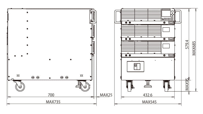 Máy cấp nguồn lưỡng cực thông minh công suất lớn PBZ80-25 SR