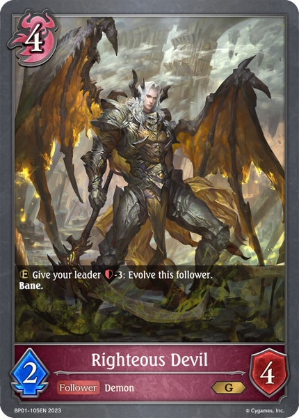 Thẻ bài Shadowverse Evolve BP01-105EN - Righteous Devil - Abysscraft ...