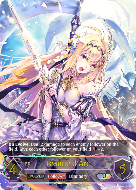 Thẻ bài Shadowverse Evolve BP01-U06EN - Jeanne d'Arc (Evolved) - Haven – The Elite Card Game Store