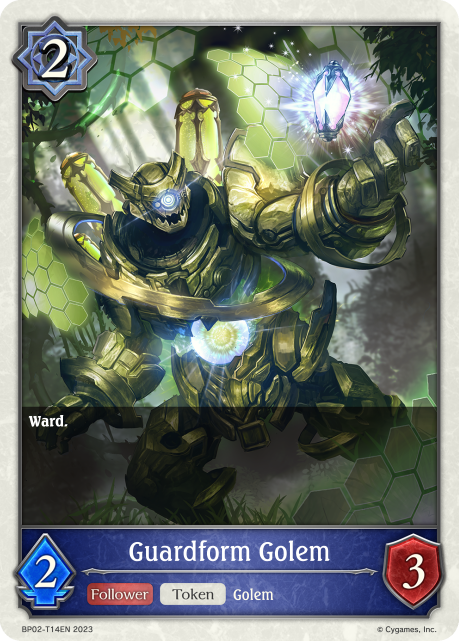 Thẻ bài Token Shadowverse Evolve - Guardform Golem - Runecraft - Follo ...