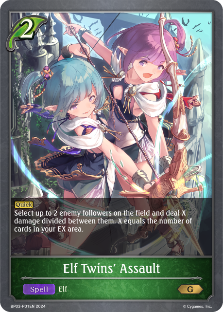 Thẻ bài Shadowverse Evolve BP03-P01EN - Elf Twins' Assault (Premium ...