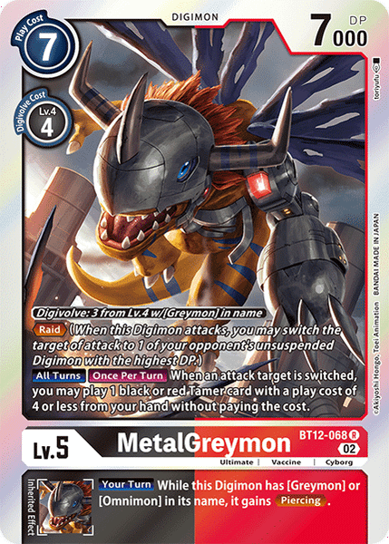 Thẻ bài Digimon BT12-068 - MetalGreymon - Digimon - Rare – The Elite ...
