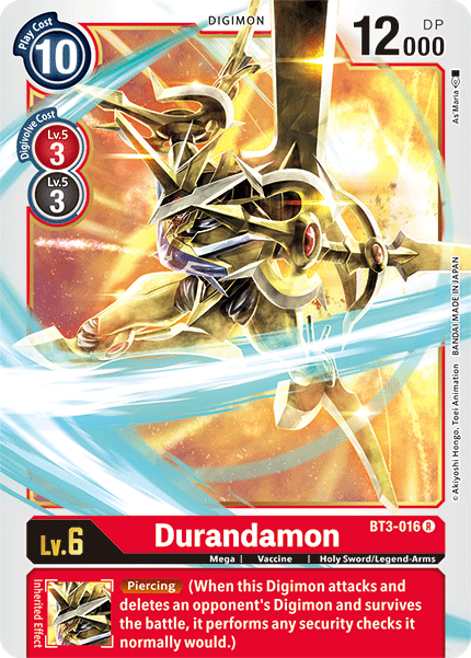 Thẻ bài Digimon BT3-016 - Durandamon - Rare – The Elite Card Game Store
