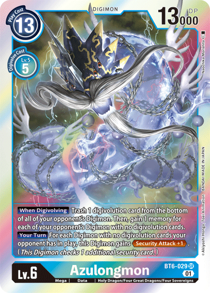 Thẻ bài Digimon BT6-029 - Azulongmon - Digimon - Super Rare – The Elite ...