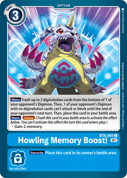 Thẻ bài Digimon BT6-097 - Howling Memory Boost! - Option - Uncommon ...