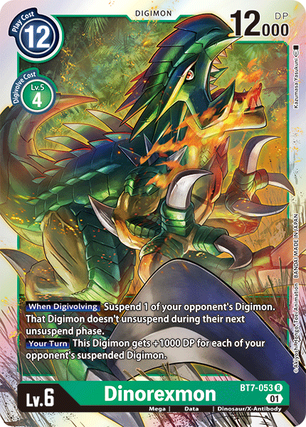 Thẻ bài Digimon BT7-053 - Dinorexmon - Digimon - Rare – The Elite Card Game Store
