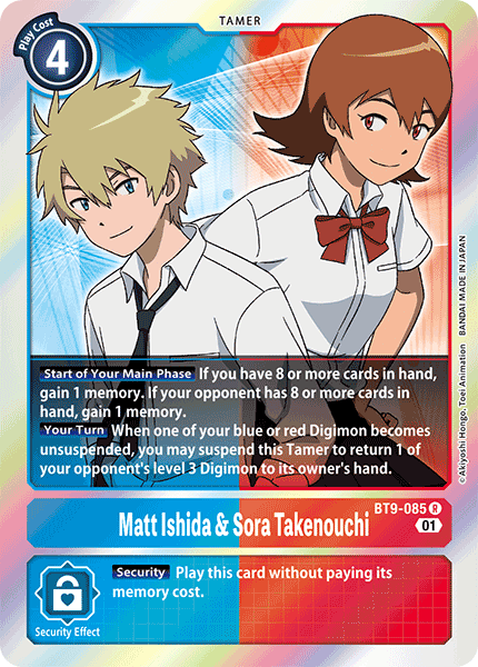 Thẻ bài Digimon BT9-085 - Matt Ishida & Sora Takenouchi - Tamer - Rare ...