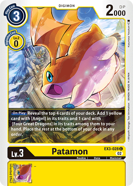 Thẻ bài Digimon EX3-028 - Patamon - Digimon - Common – The Elite Card ...