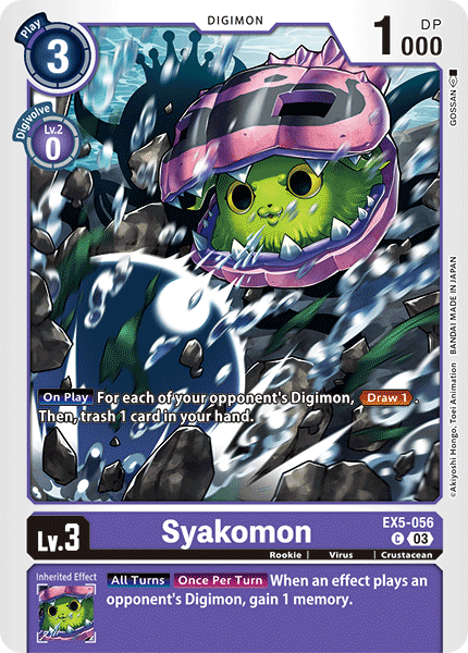 Thẻ bài Digimon EX5-056 - Syakomon - Digimon - Common – The Elite Card ...
