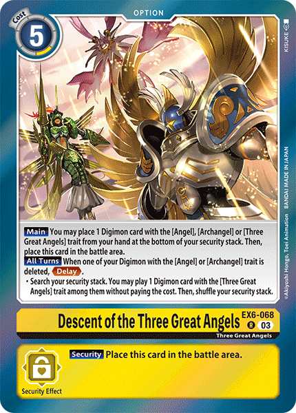 Thẻ bài Digimon EX6-068 - Descent of the Three Great Angels - Option ...